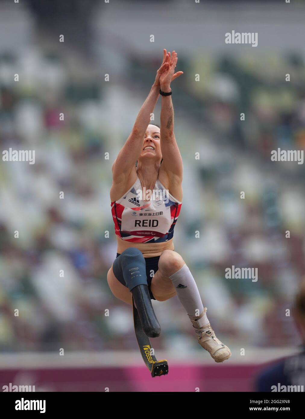 August 28, 2021: Stef Reid from Great Britain at long jump during ...