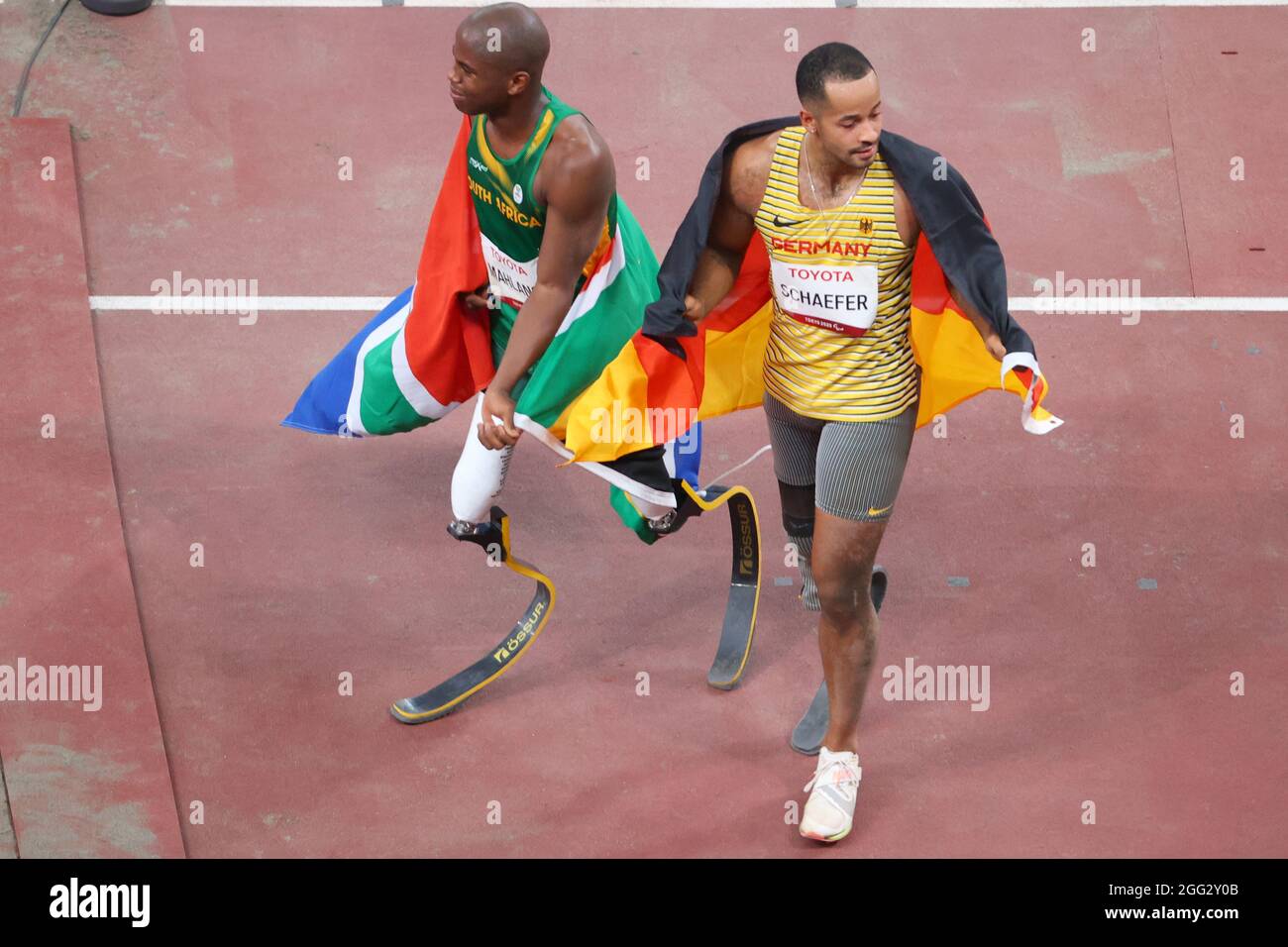 Tokio, Japan. 28th Aug, 2021. Paralympics: Athletics, long jump, men ...