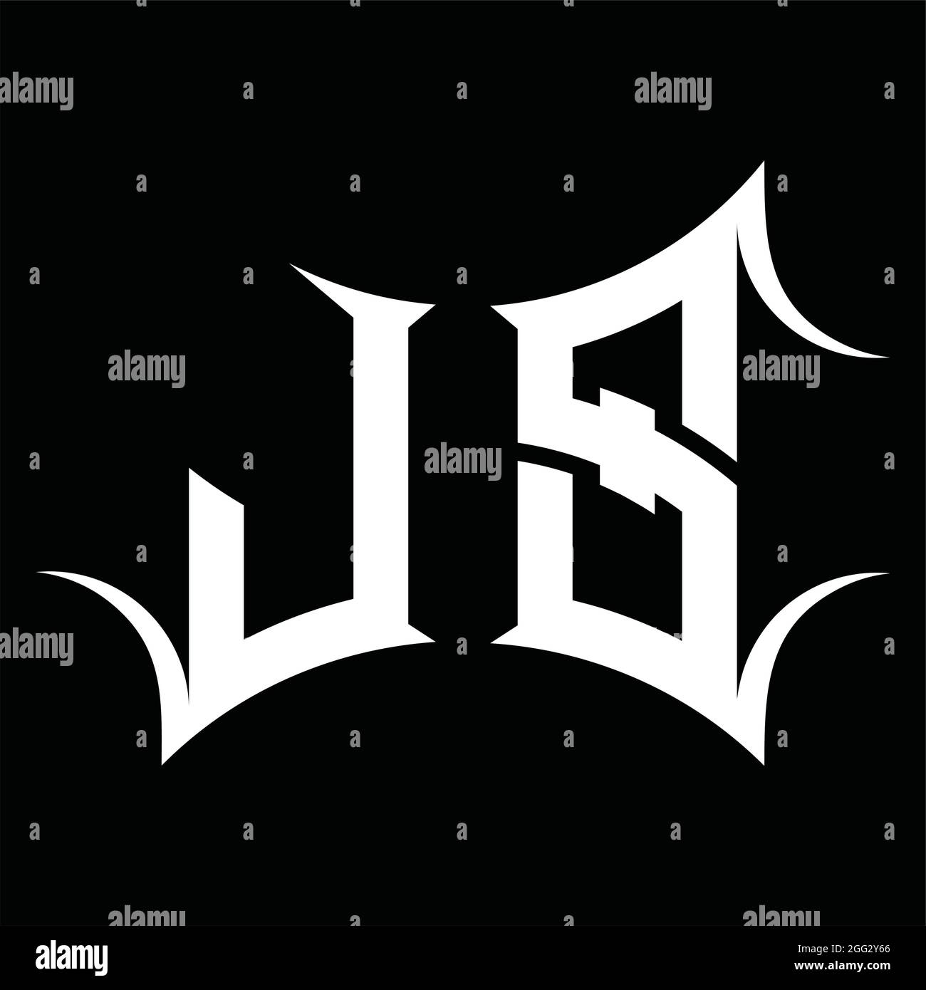 JS Logo monogram with abstract shape blackground design template Stock ...