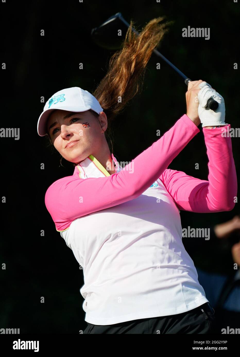 Team GB&I's Caley McGinty drives from the 6th tee during the 2021 ...