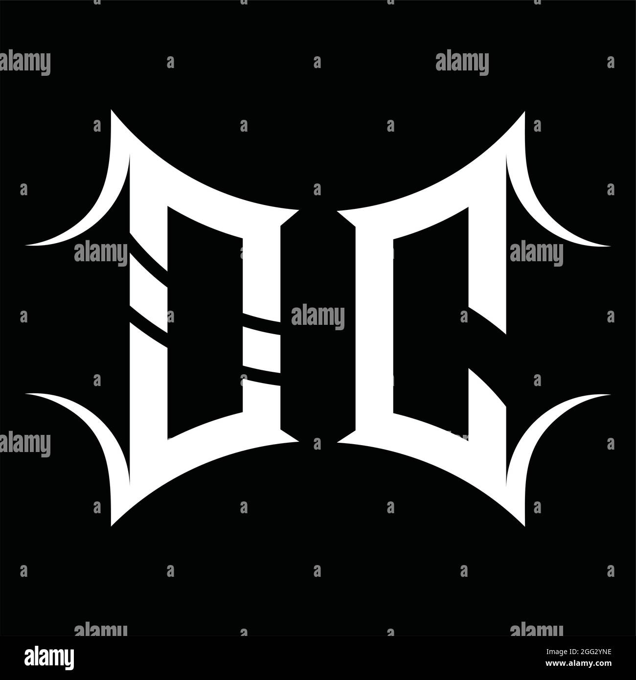 OC Logo monogram with abstract shape blackground design template Stock ...