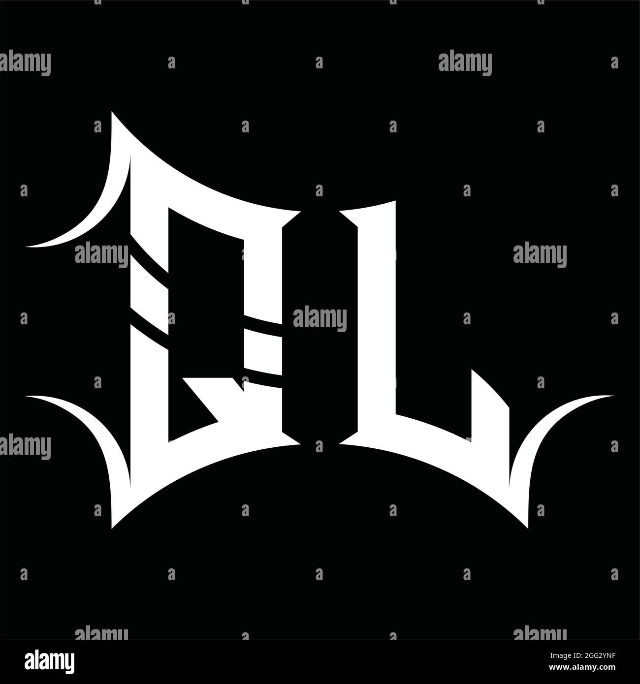 QL Logo monogram with abstract shape blackground design template Stock ...