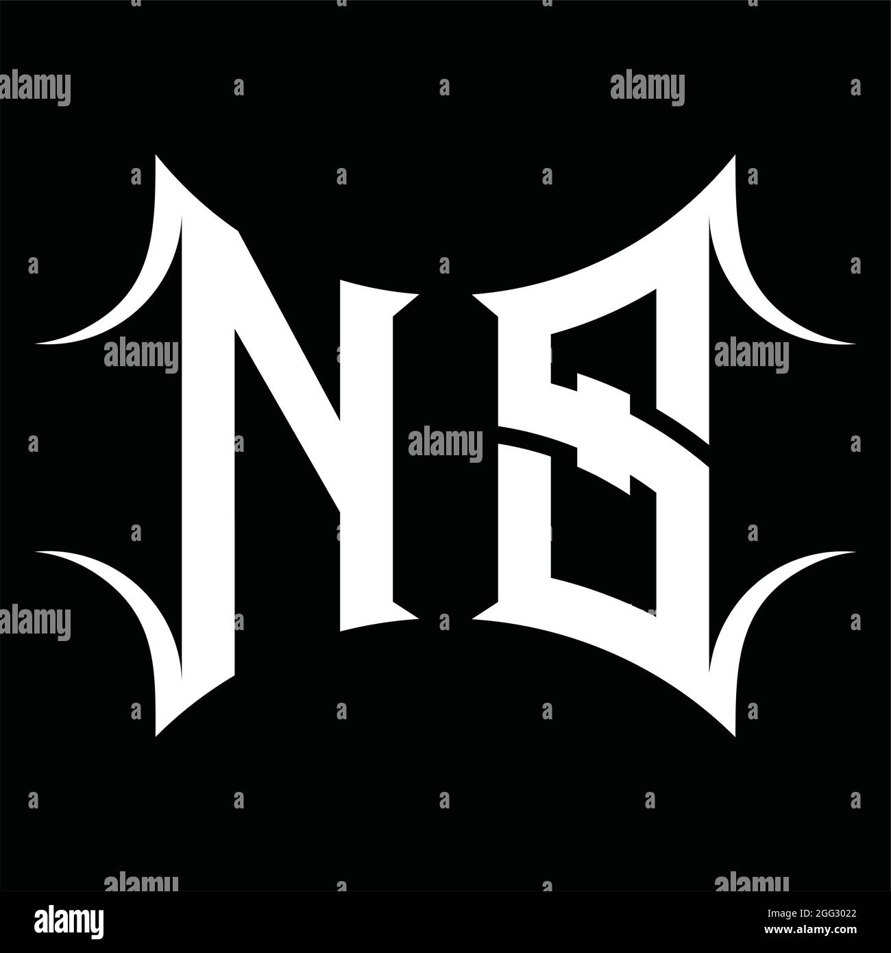 Ns logo vector vectors Stock Vector Images - Alamy