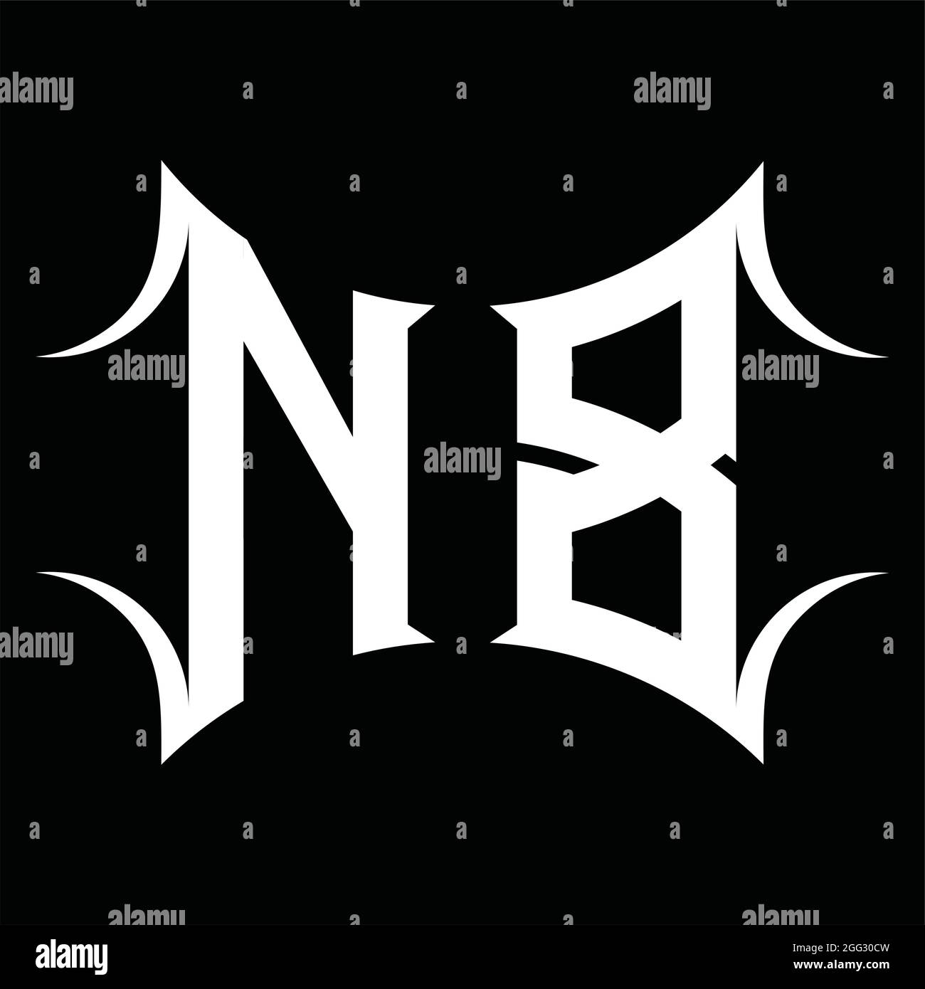N b initial logo Stock Vector Images - Alamy