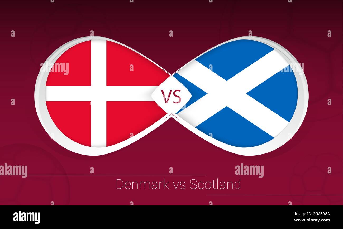 Denmark vs Scotland in Football Competition, Group F. Versus icon on ...