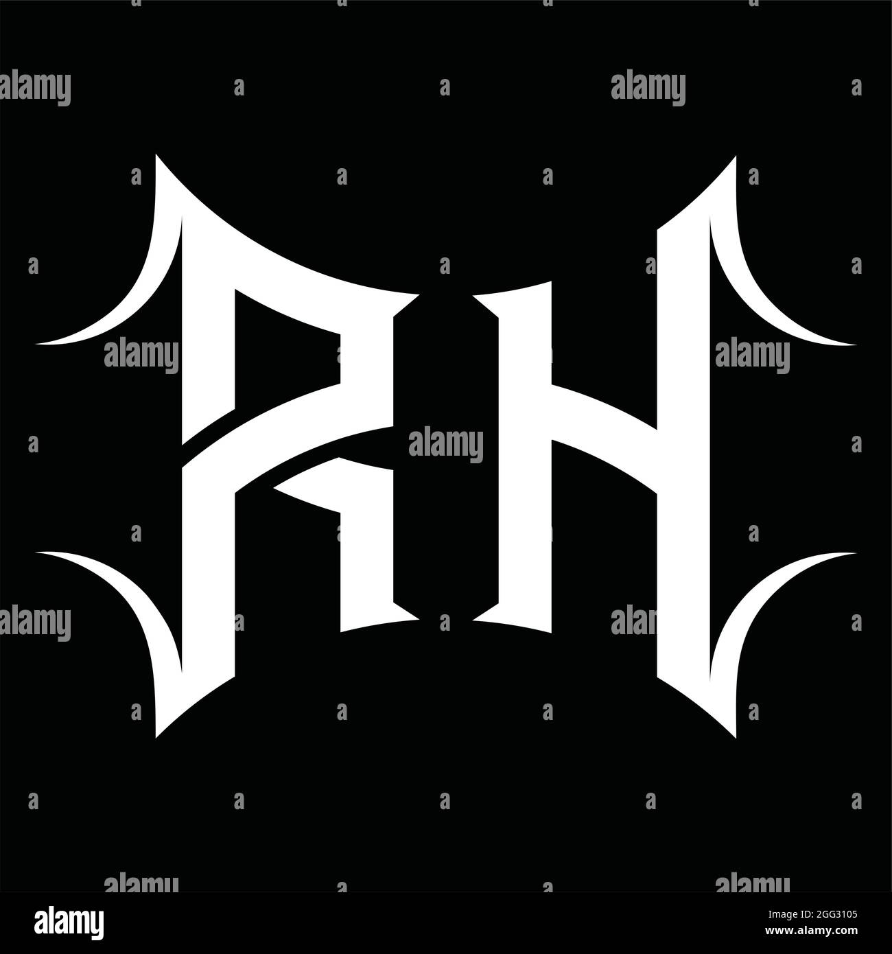 Rh logo vector vectors Stock Vector Images - Alamy