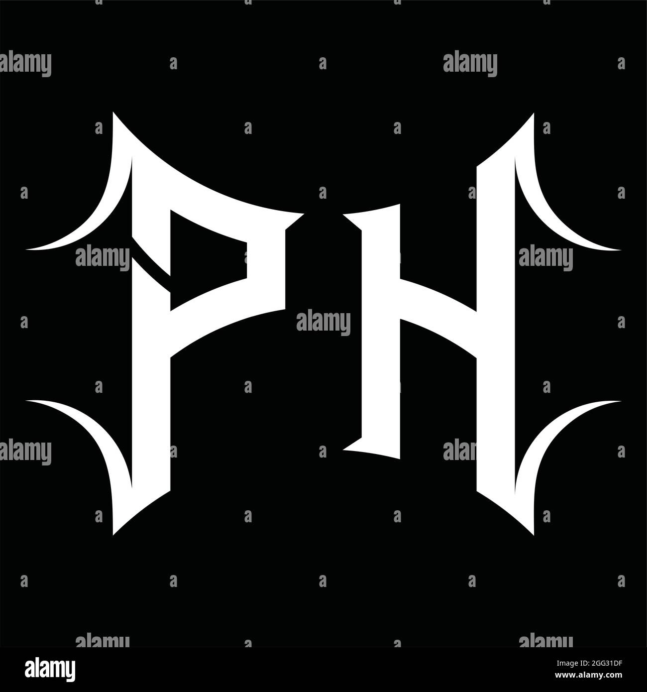 Ph minimal logo design hi-res stock photography and images - Alamy