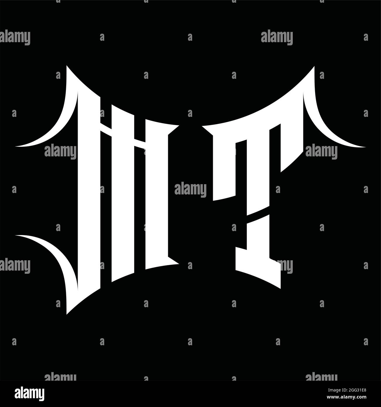 MT Logo monogram with abstract shape blackground design template Stock ...