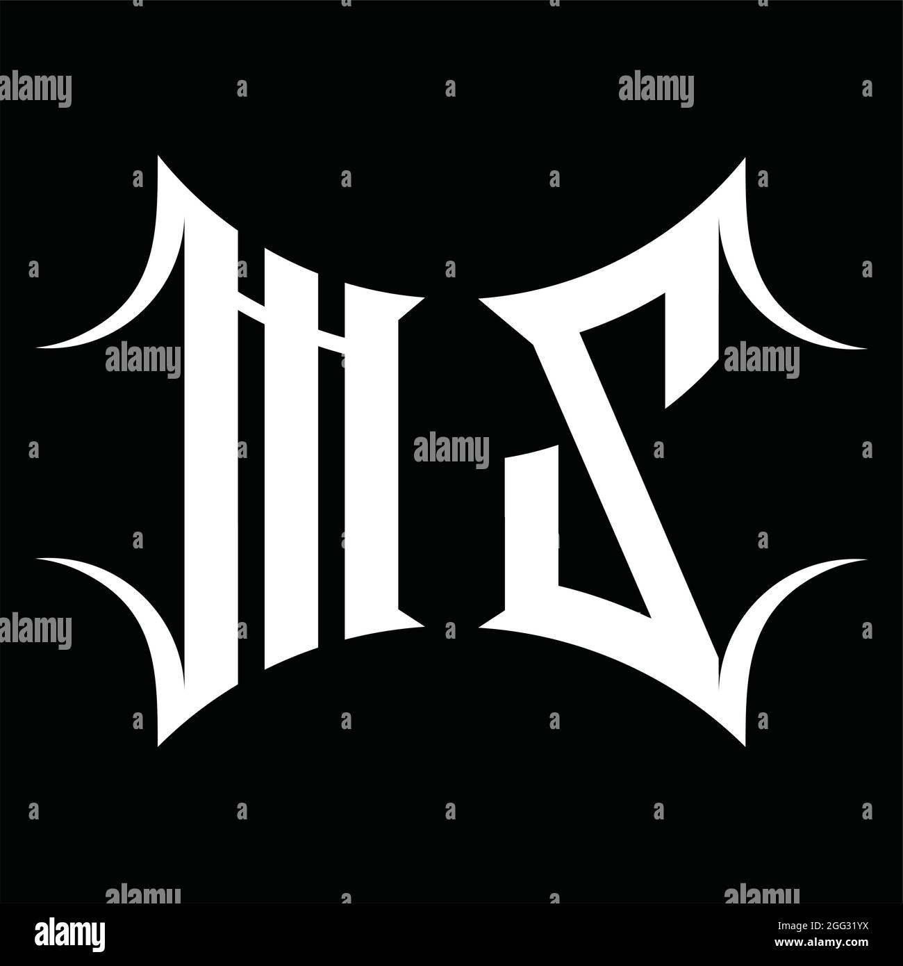 MZ Logo monogram with abstract shape blackground design template Stock ...
