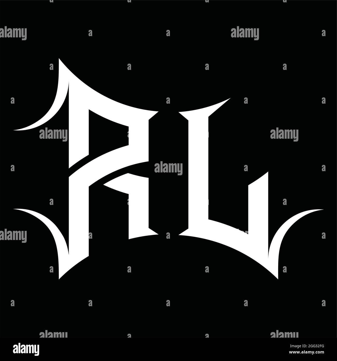 RJ Logo monogram letter with shield and slice style blackground design ...