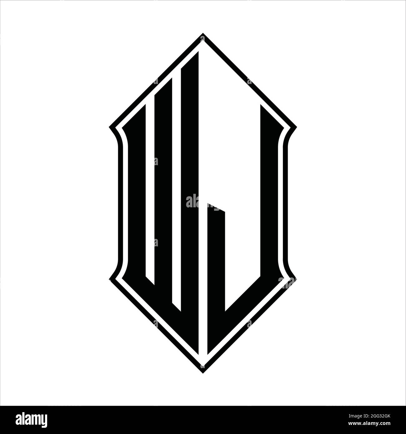 Letter wj vector vectors hi-res stock photography and images - Alamy