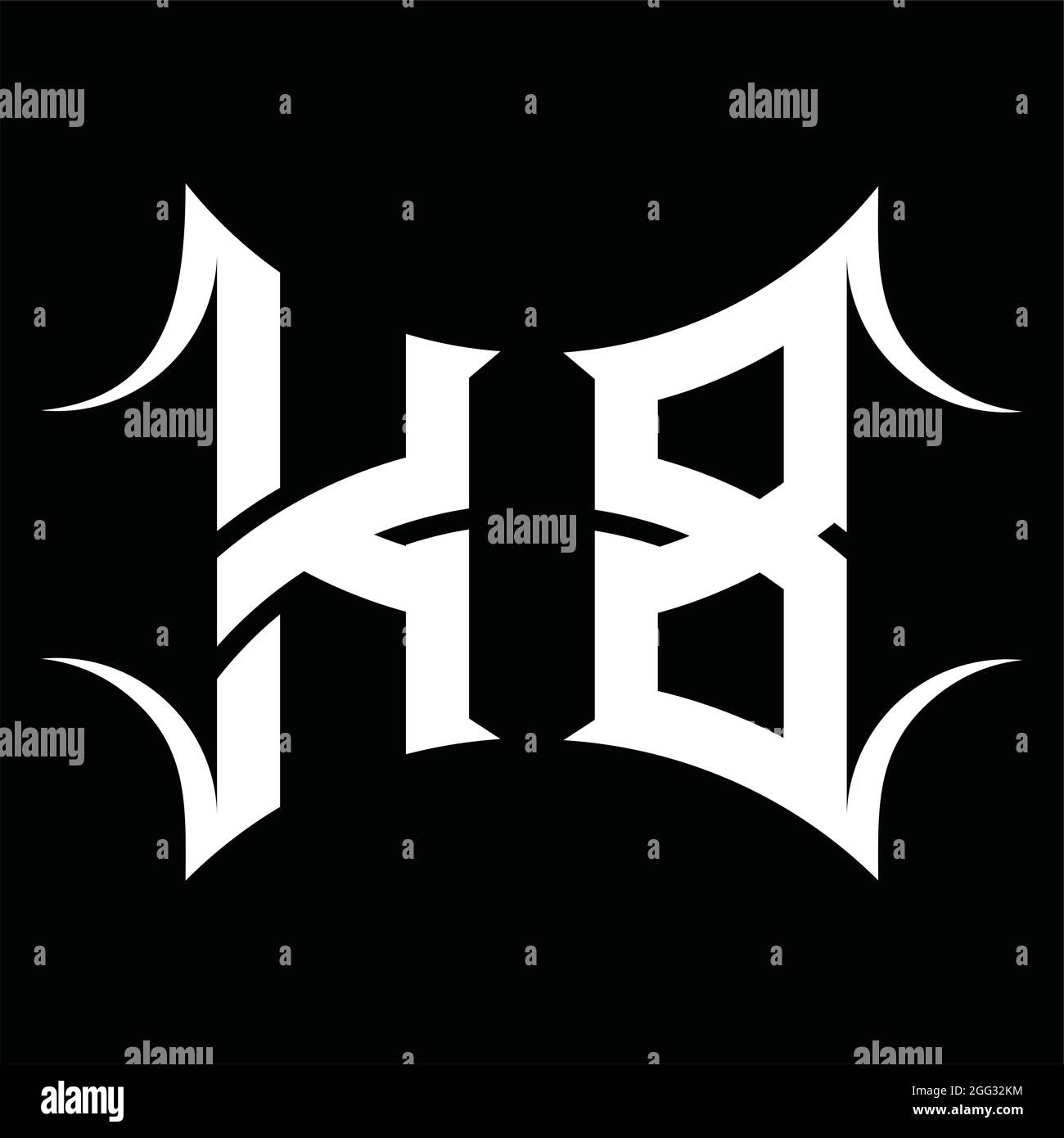 KB Logo monogram letter with shield and slice style blackground design template Stock Vector ...