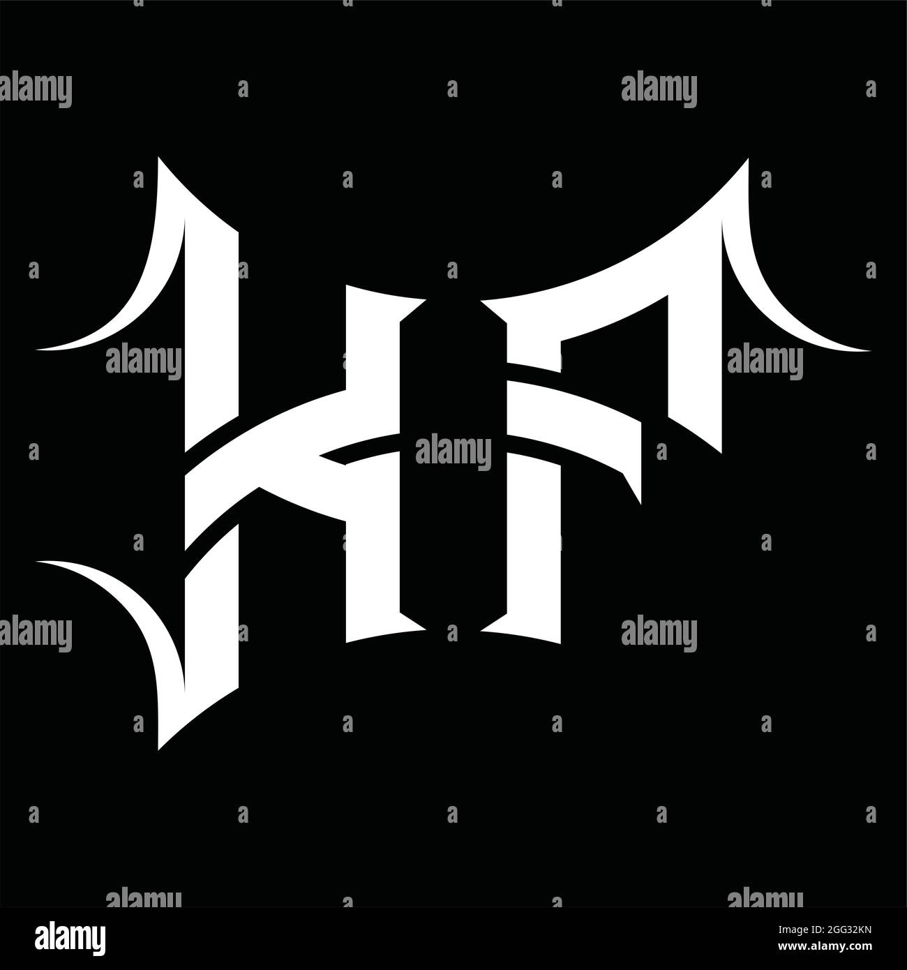 KF Logo monogram letter with shield and slice style blackground design template Stock Vector ...