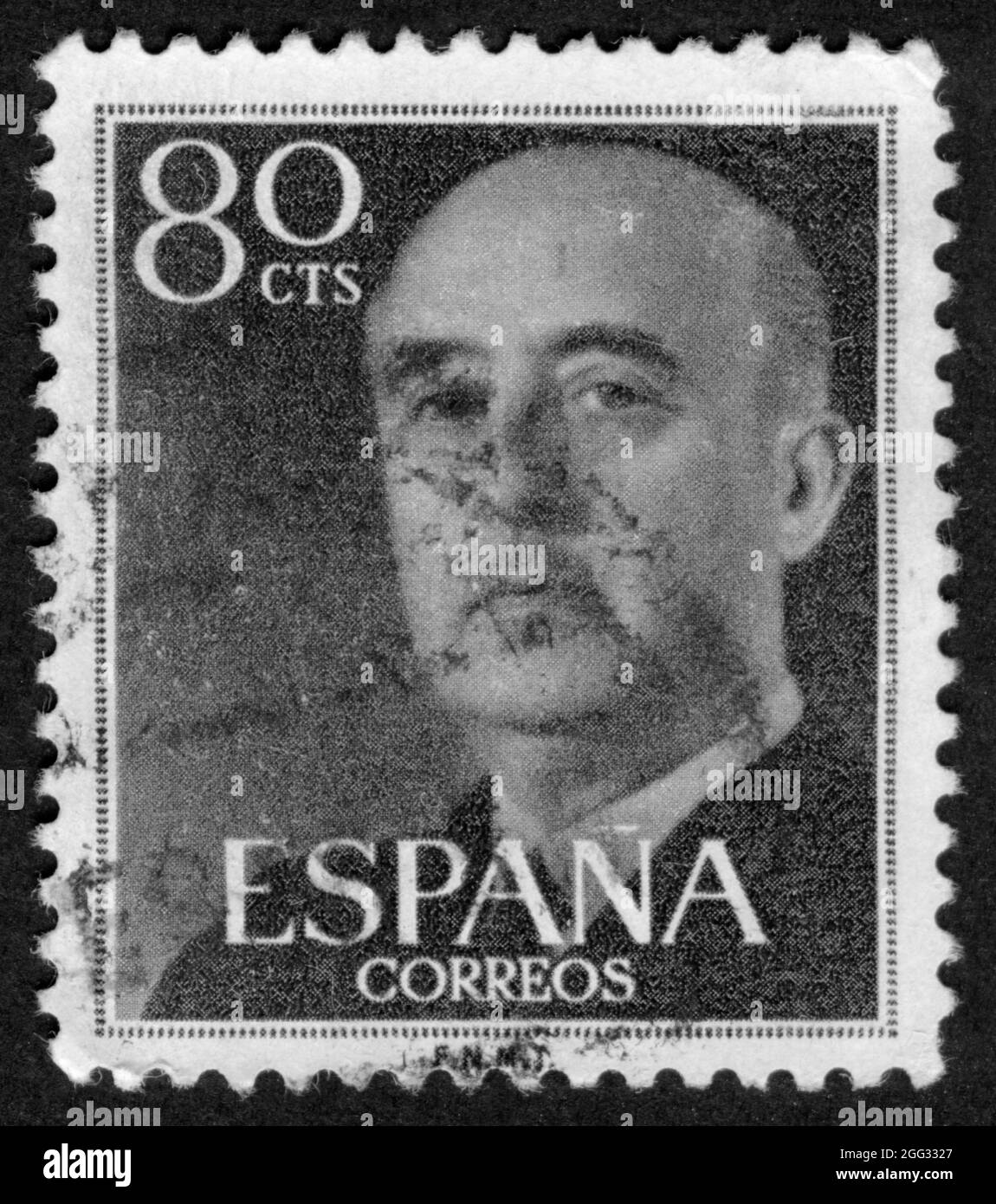Spain postage stamp Black and White Stock Photos & Images - Alamy