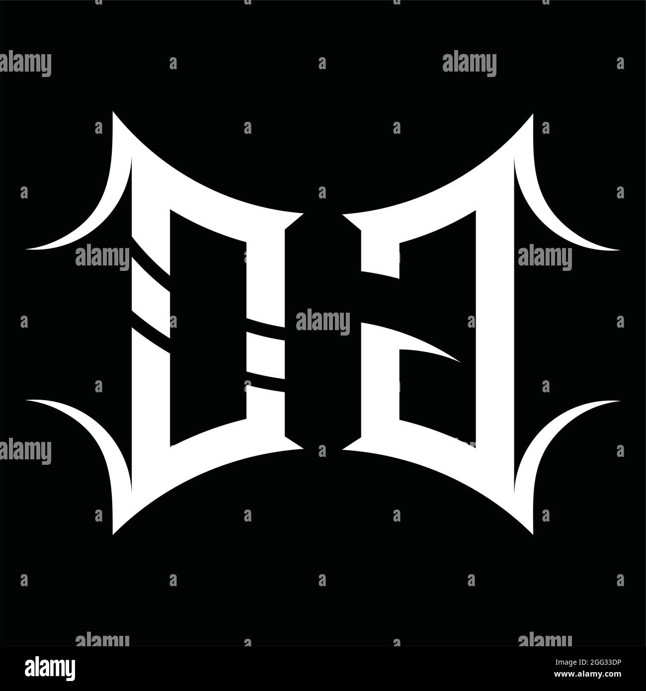 OG Logo monogram letter with shield and slice style blackground design template Stock Vector ...