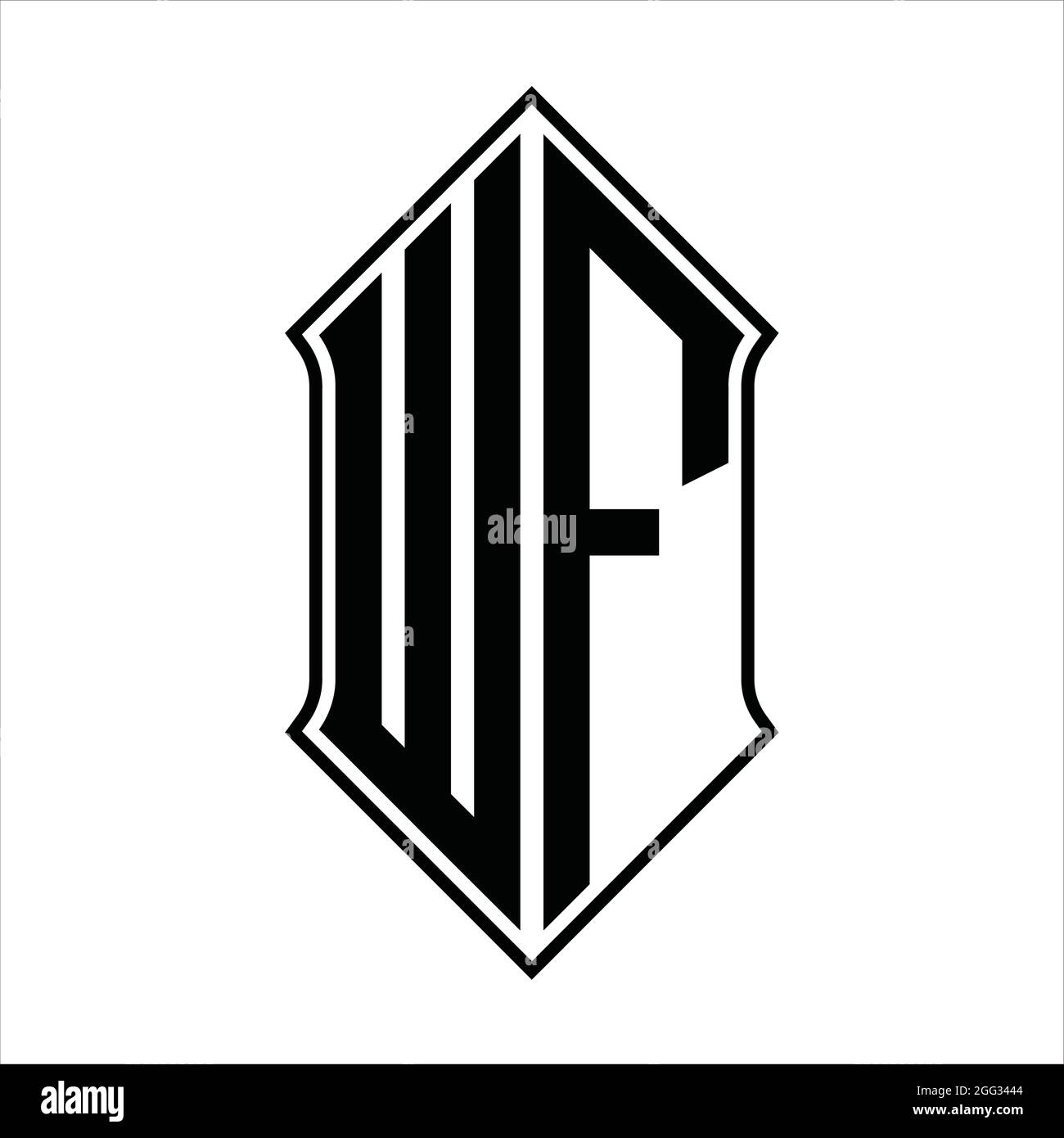 Initial wf icon vector vectors hi-res stock photography and images - Alamy