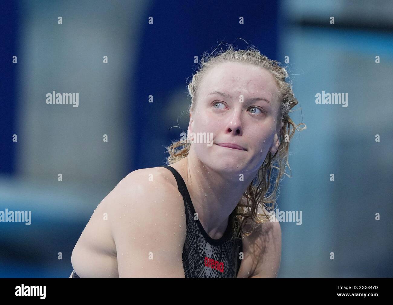 Tokyo, Japan. 28th Aug, 2021. Jessica Long of the United States reacts ...
