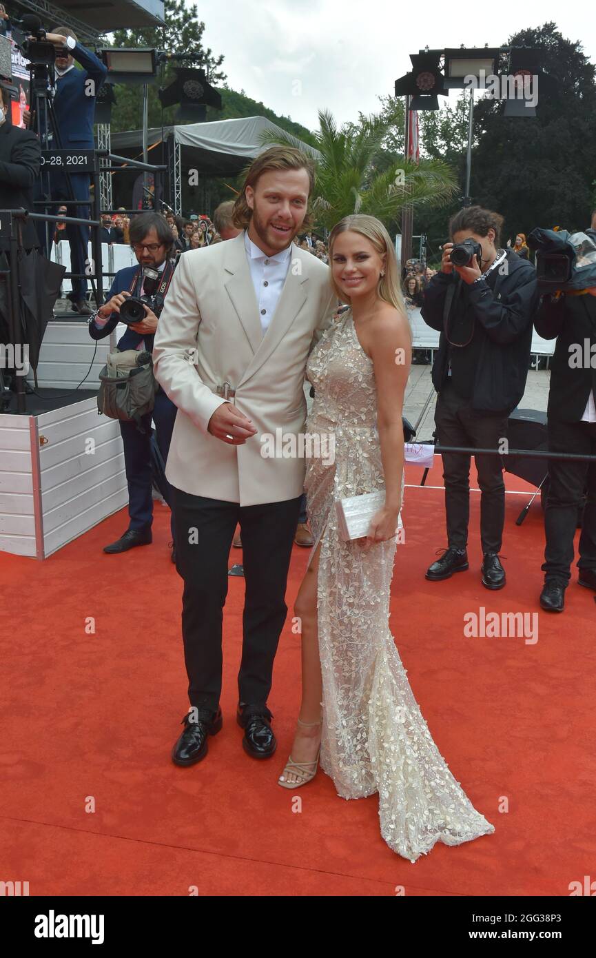 Karlovy Vary, Czech Republic. 28th Aug, 2021. Czech ice hockey player ...
