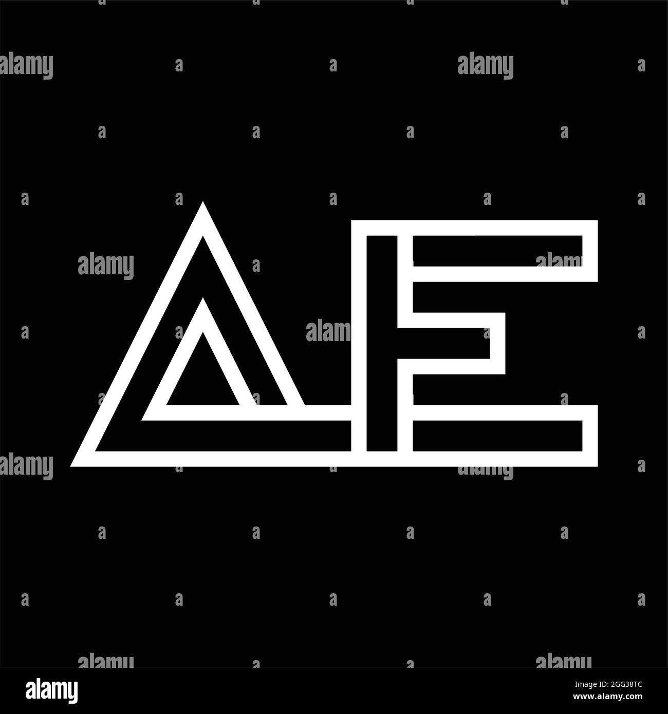 AE Logo monogram letter with shield and slice style blackground design template Stock Vector ...