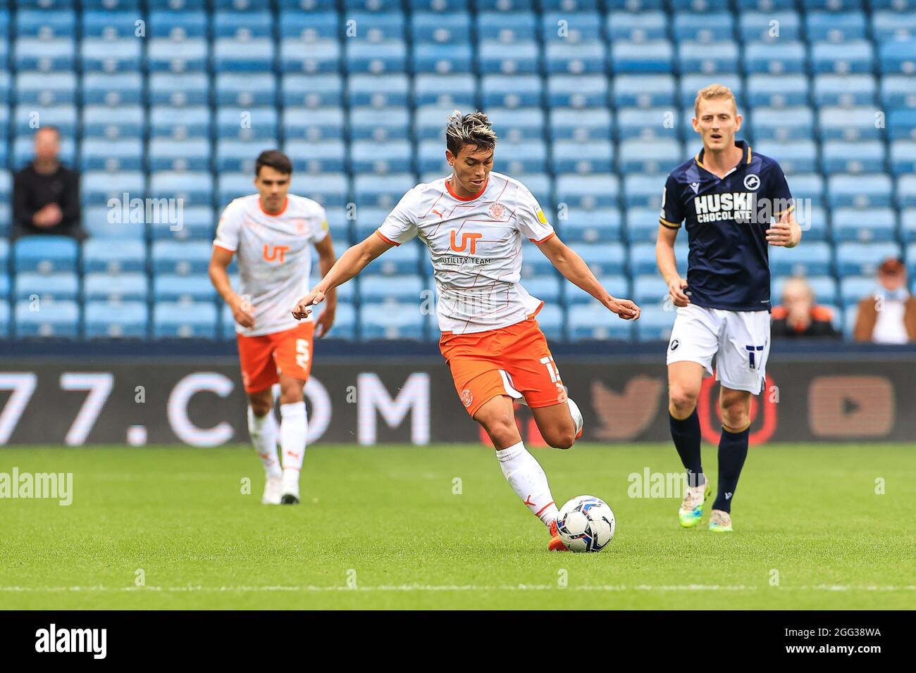 Kenny Dougall #12 of Blackpool in action during the game Stock Photo ...