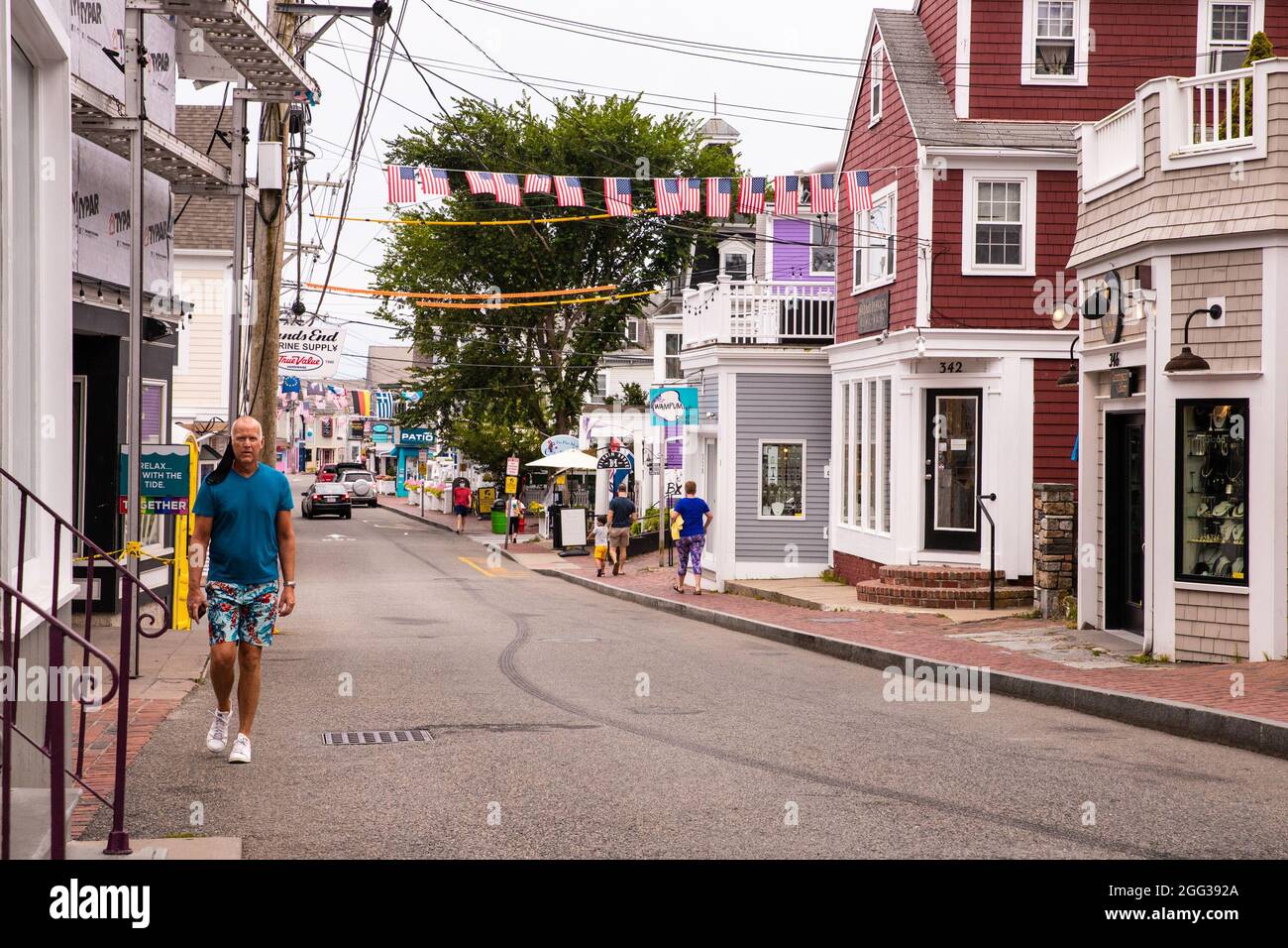 Provincetown, Massachusetts, USA - July 30, 2020: Street scene in ...