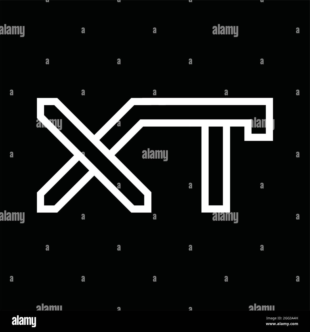 Letter xt vector vectors hi-res stock photography and images - Alamy