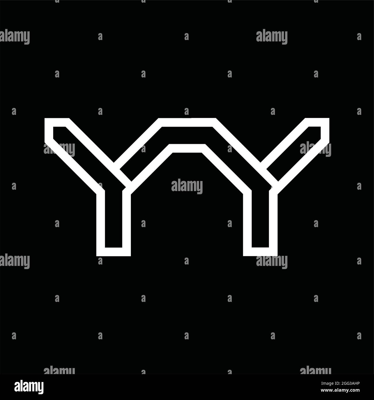 YY Logo monogram with pillar shape white background design template ...