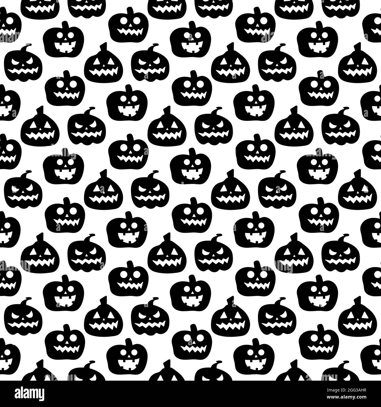 Seamless repeating pattern with Halloween symbols. Design of ...