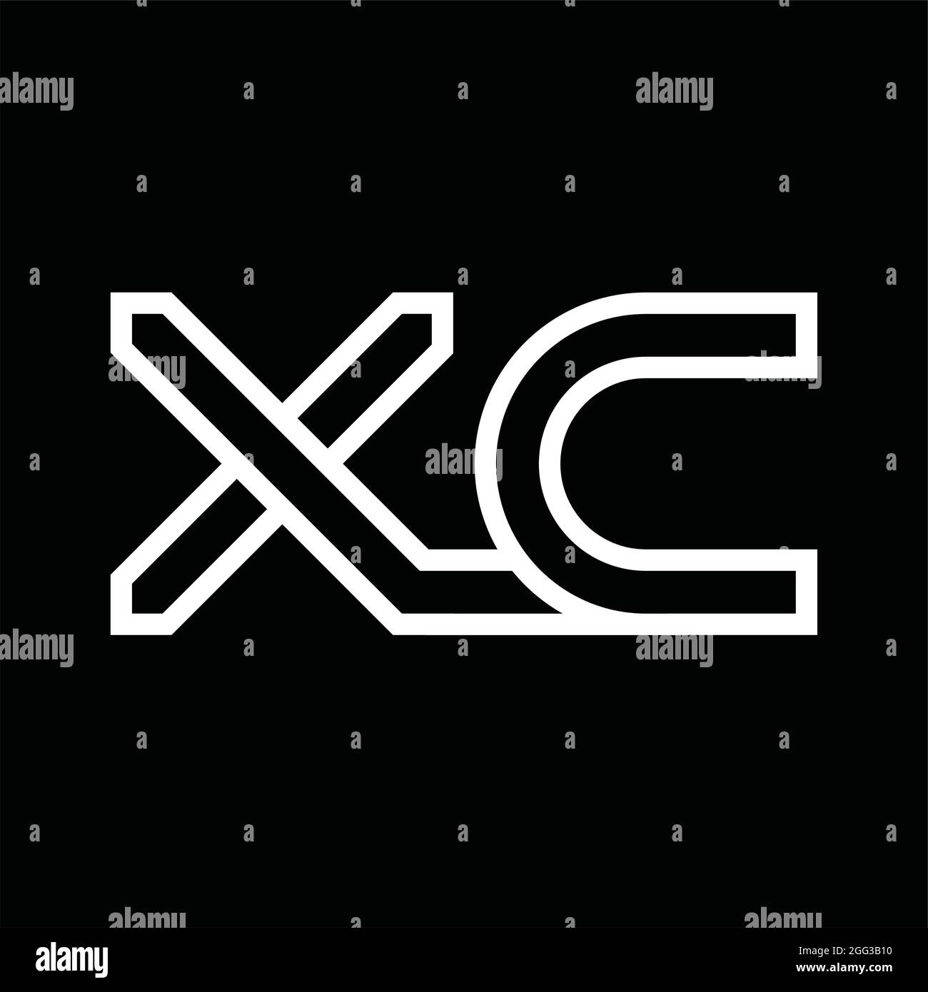 XC Logo monogram with pillar shape white background design template Stock Vector Image & Art - Alamy
