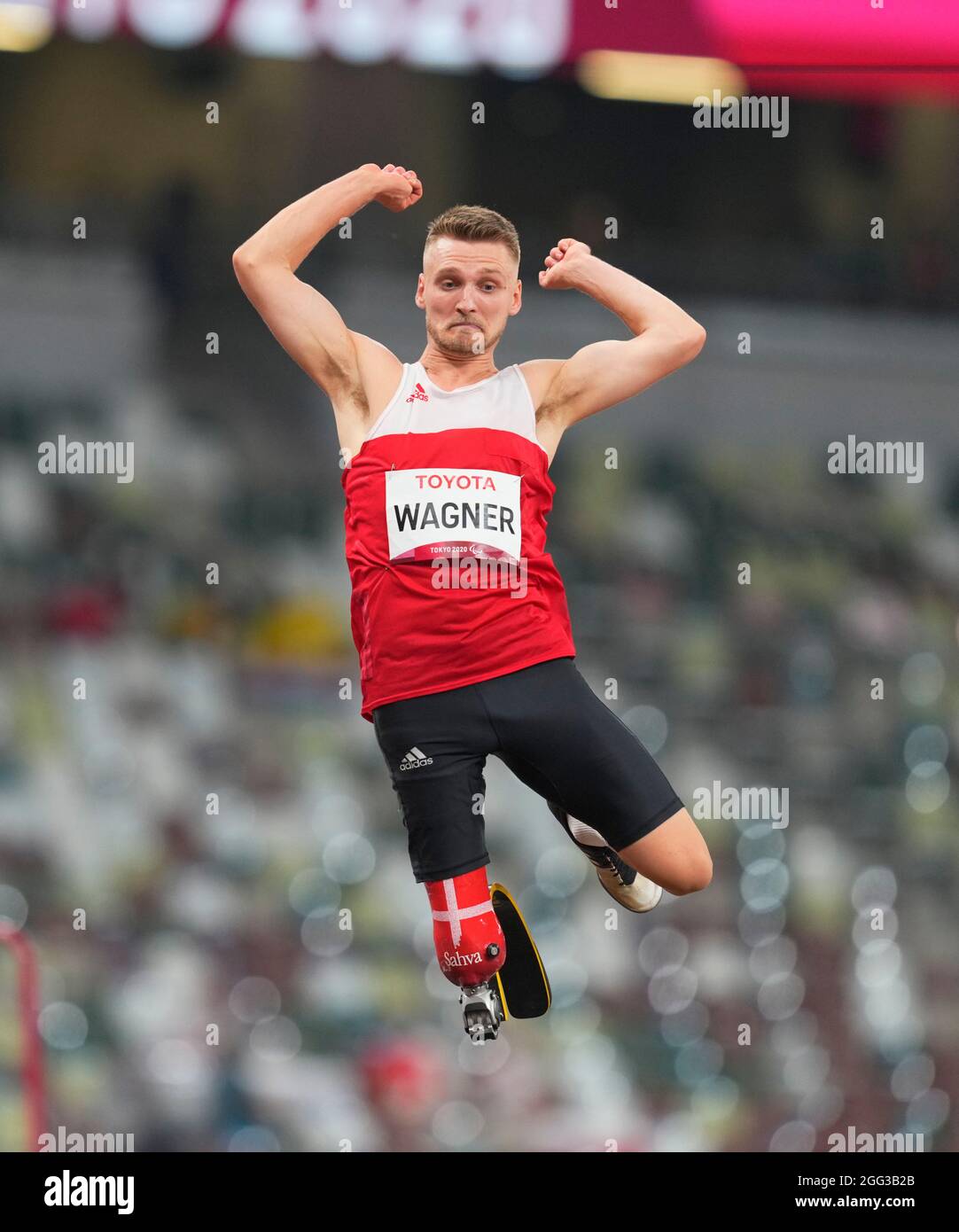 August 28, 2021: Daniel Wagner from Denmark at long jump during ...