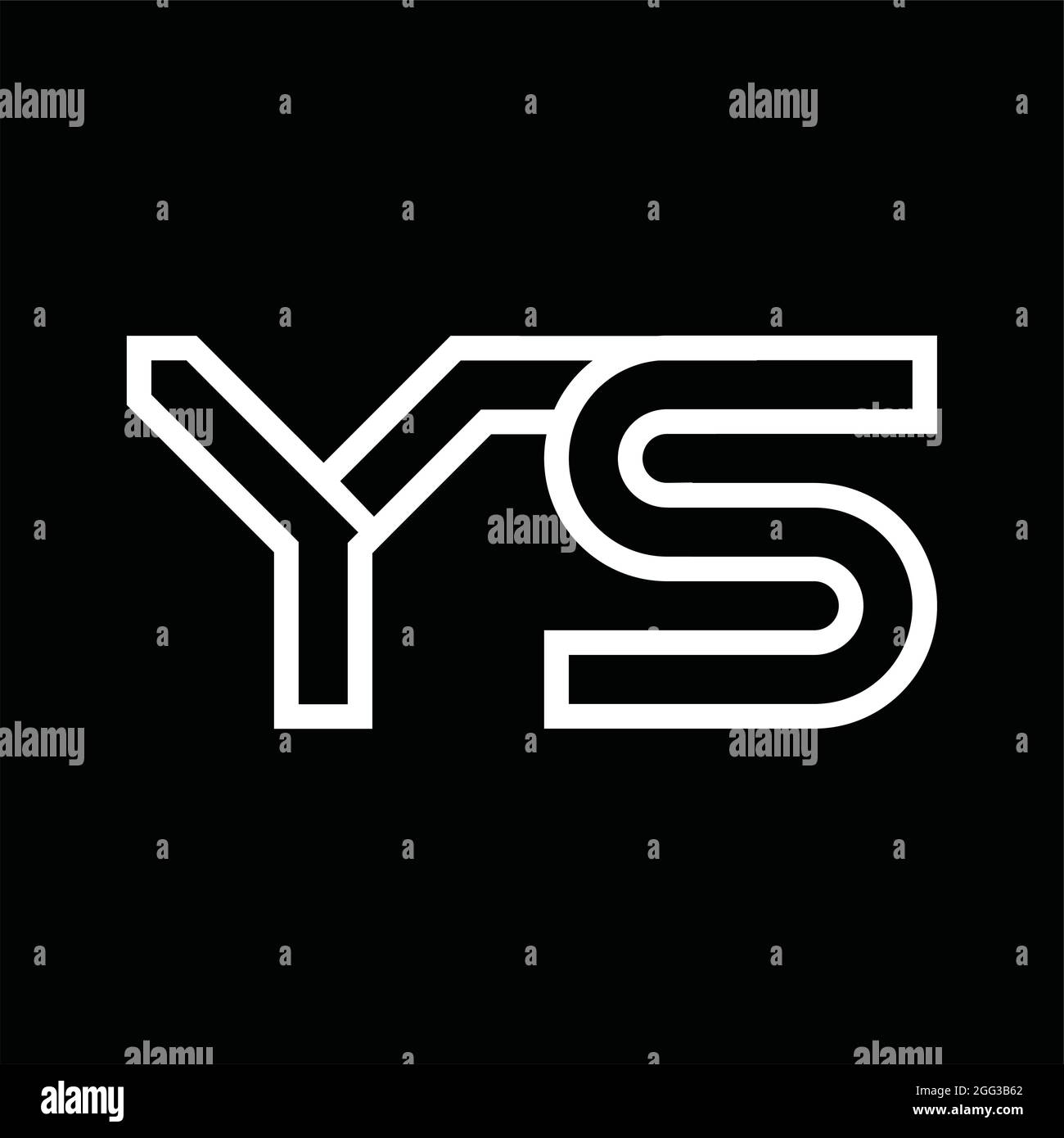 YS Logo monogram with pillar shape white background design template ...
