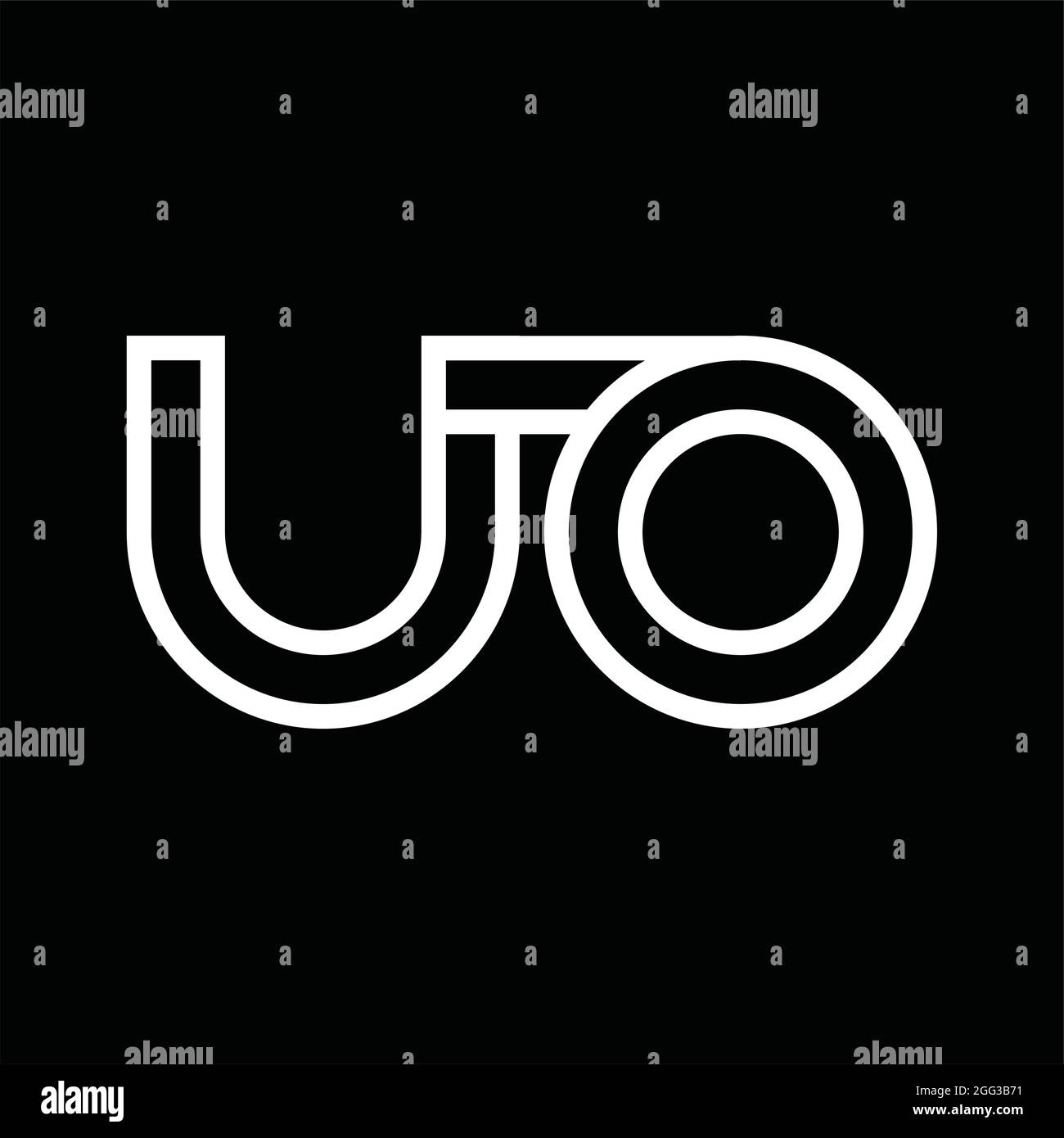 UO Logo monogram with pillar shape white background design template ...