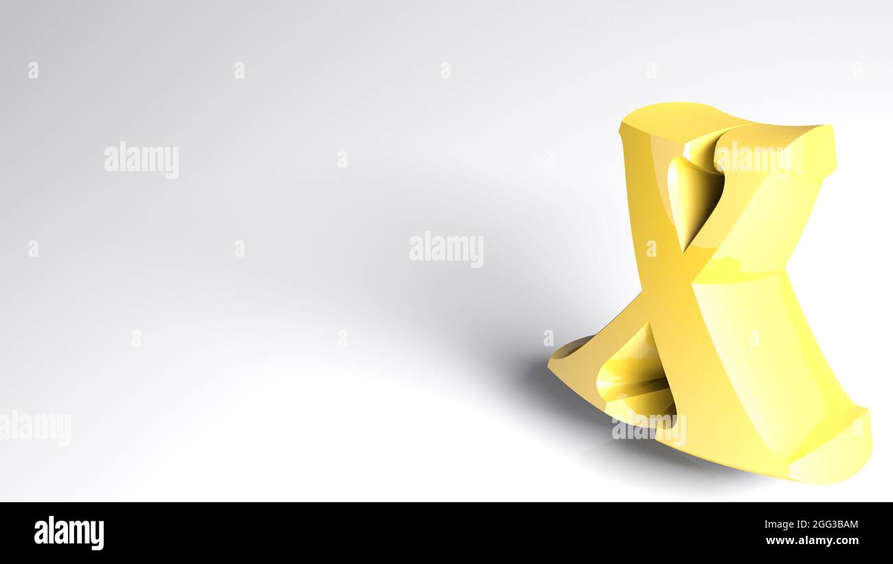 White background with X letter - 3D rendering illustration Stock Photo ...