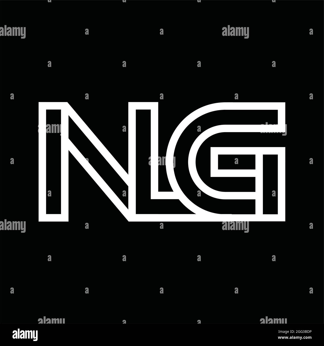 NG Logo monogram with pillar shape white background design template ... NG Logo monogram with pillar shape white background design template ...