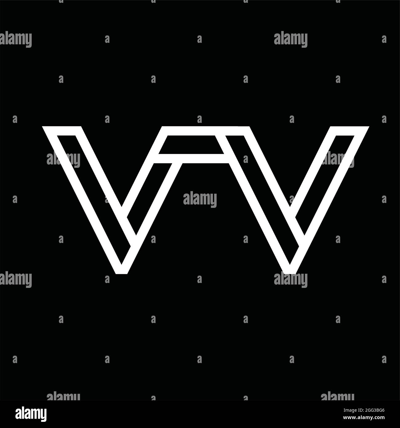 VV Logo monogram with pillar shape white background design template ...