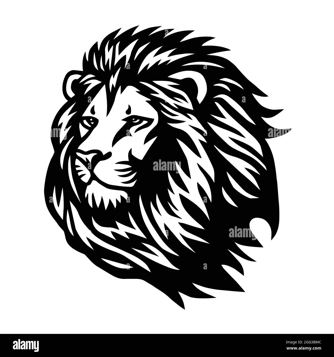 Lion Head Vector Logo Design Stock Vector Image & Art - Alamy