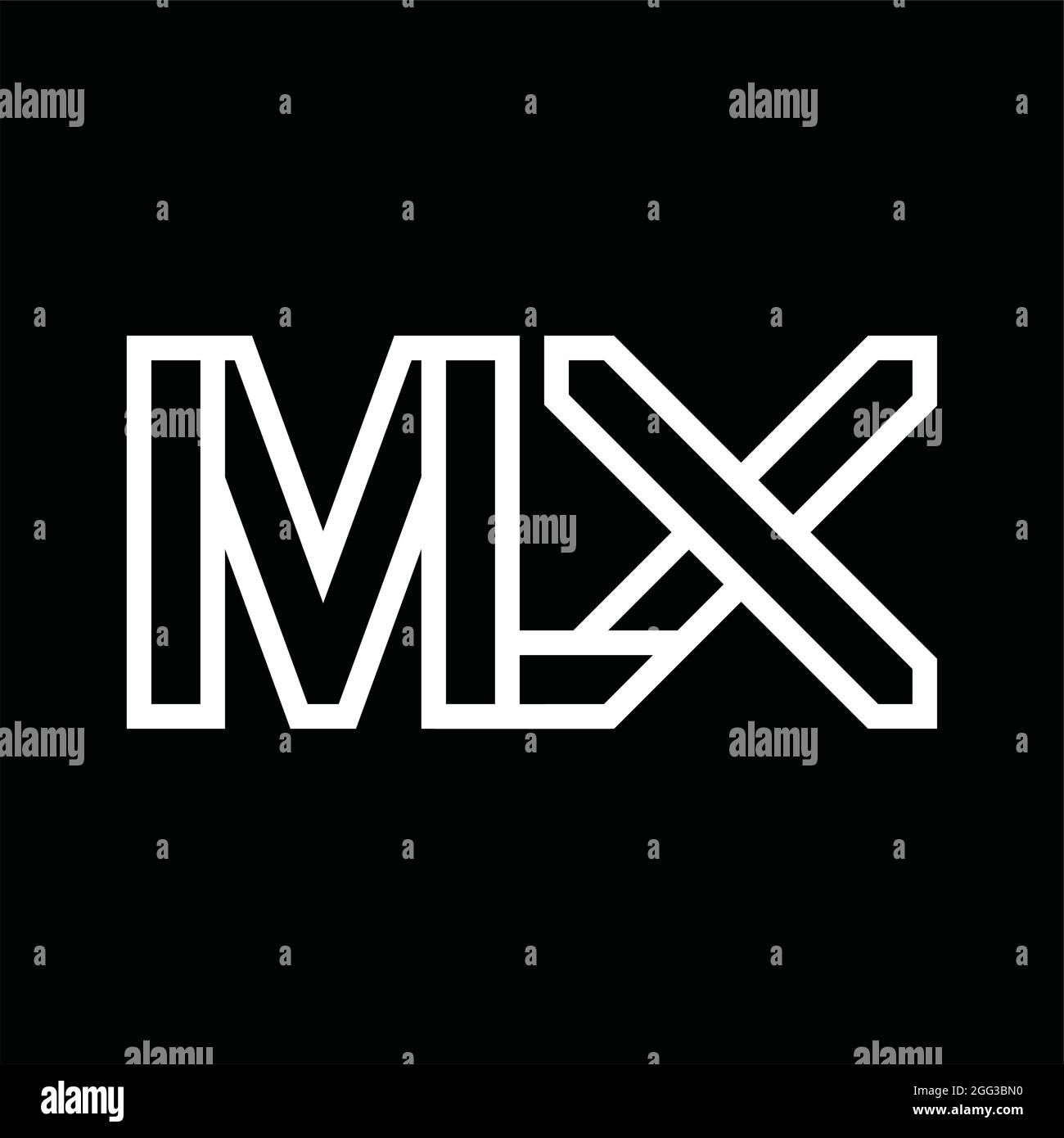 MX Logo monogram with pillar shape white background design template Stock Vector Image & Art - Alamy