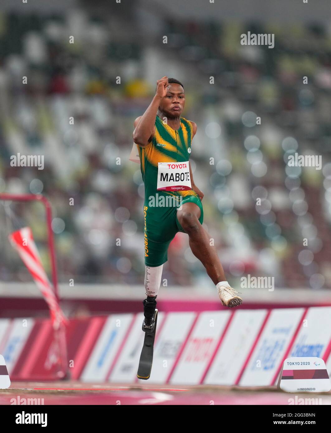 August 28, 2021: Puseletso Michael Mabote from South Africa at longjump ...