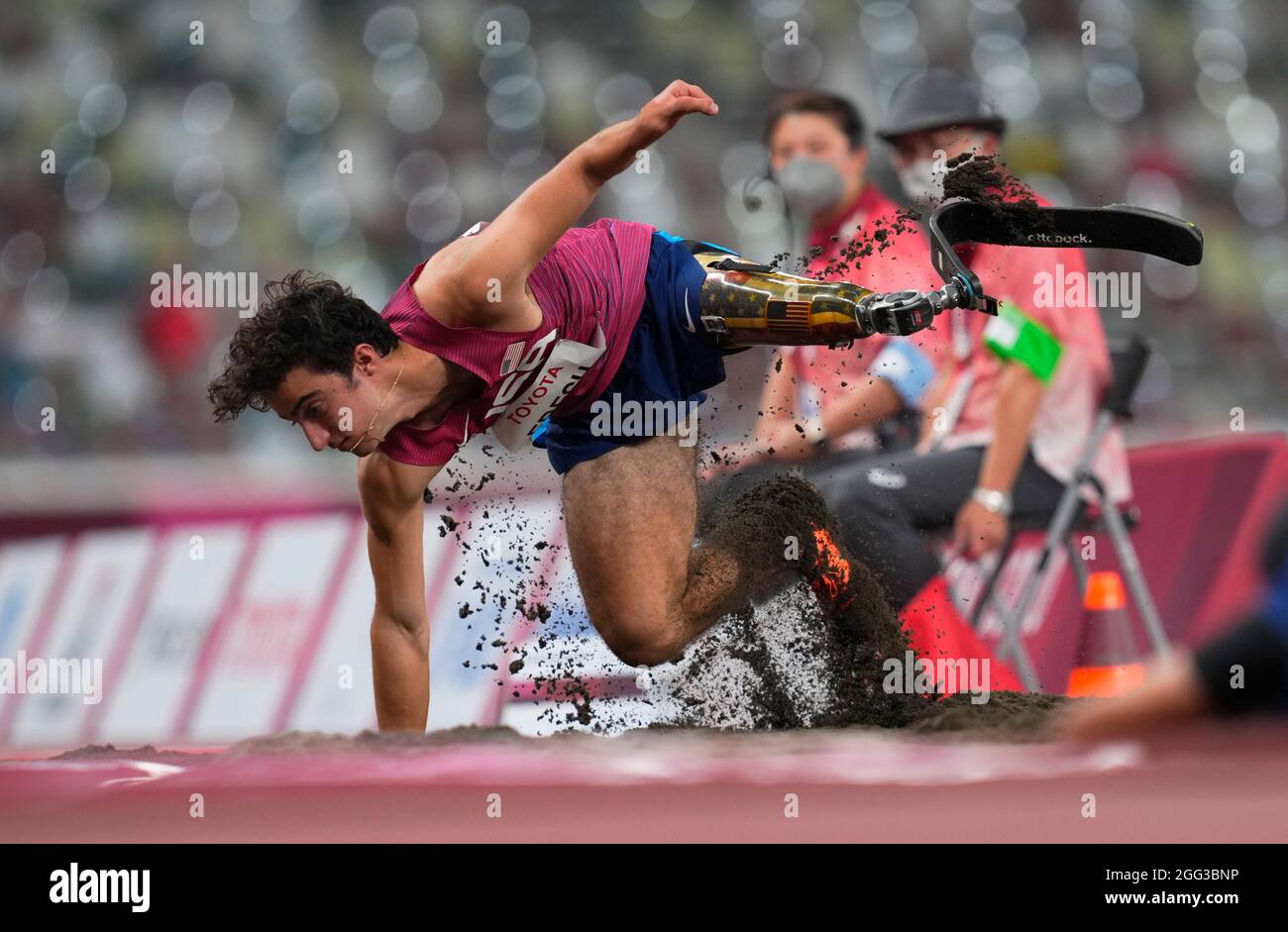 August 28, 2021: Ezra Frech from USA at longjump during athletics at ...
