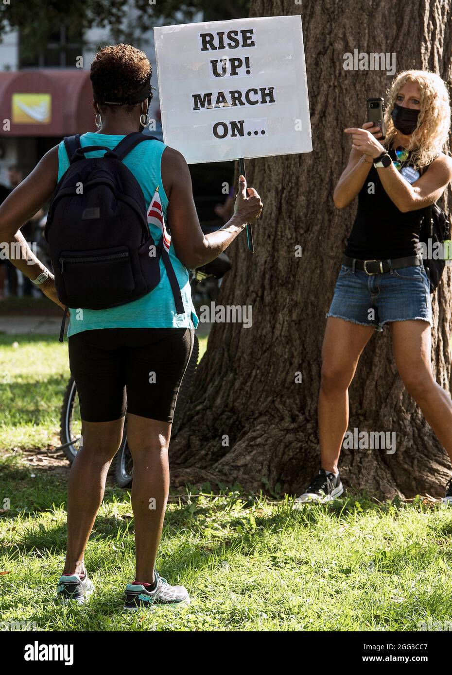 Washington, District of Columbia, USA. 28th Aug, 2021. People gather ...