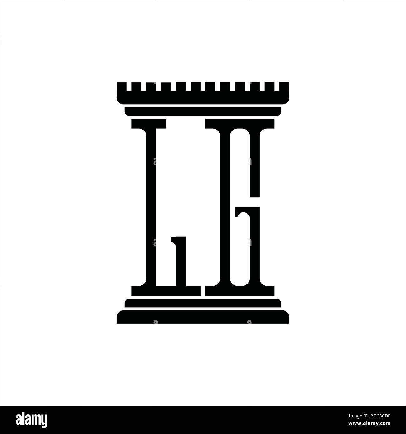 LG Logo monogram with pillar shape white background design template Stock Vector Image & Art - Alamy