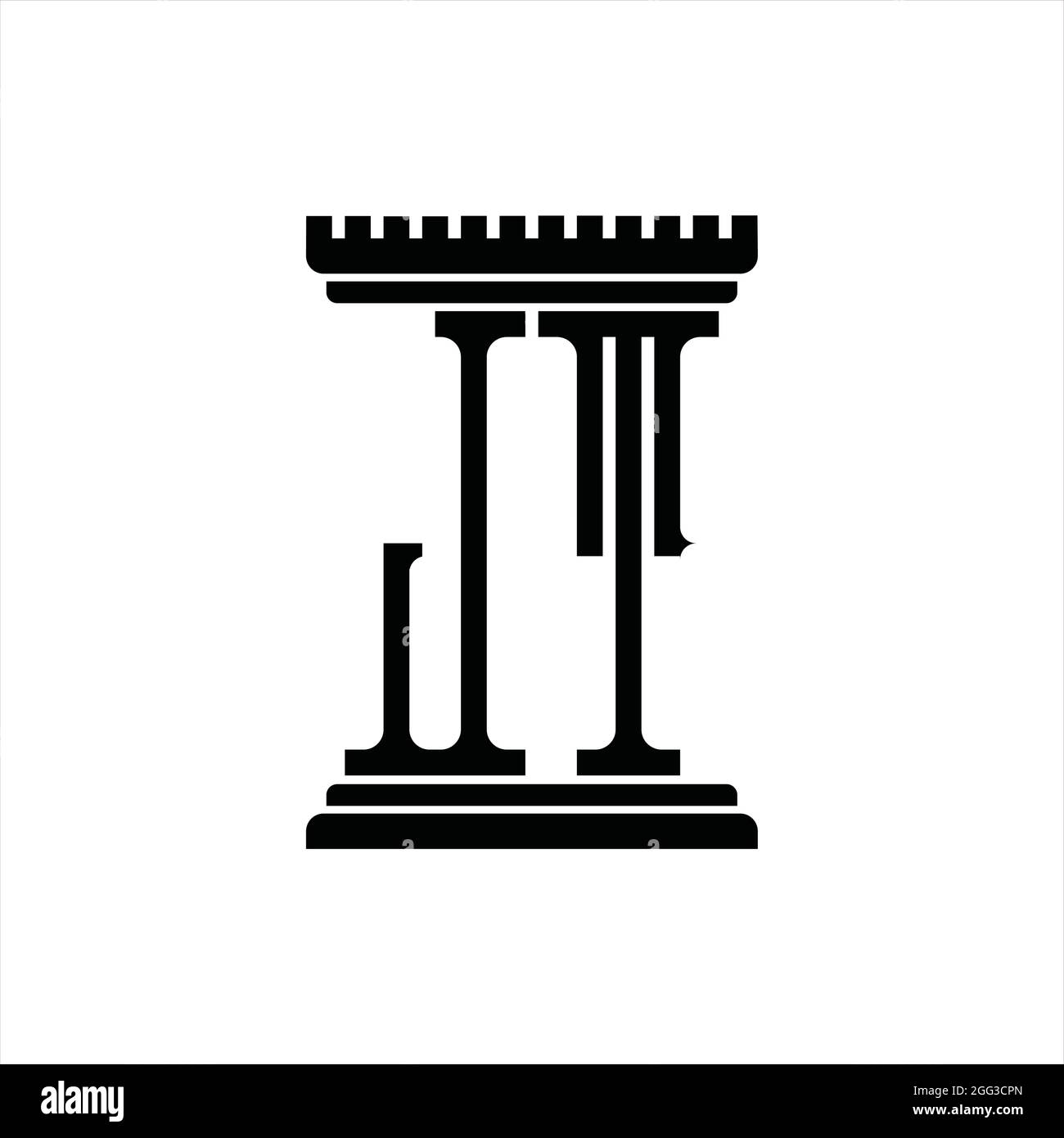 JT Logo monogram with pillar shape white background design template Stock Vector Image & Art - Alamy