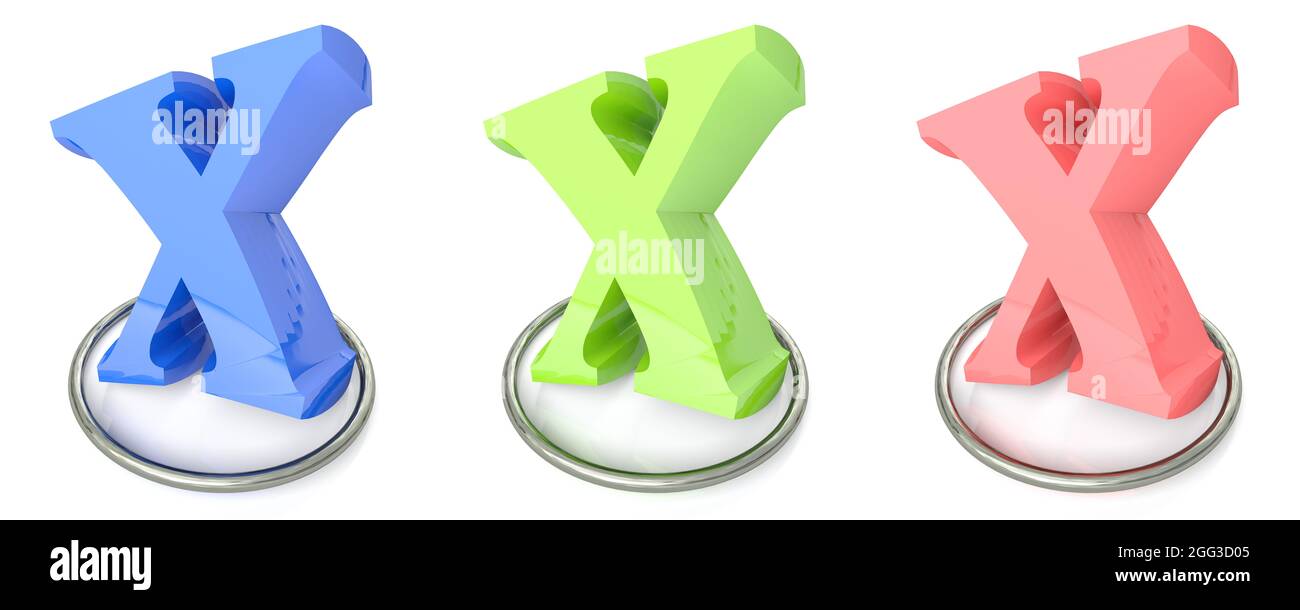 Character X set isolated on white bkg Stock Photo - Alamy