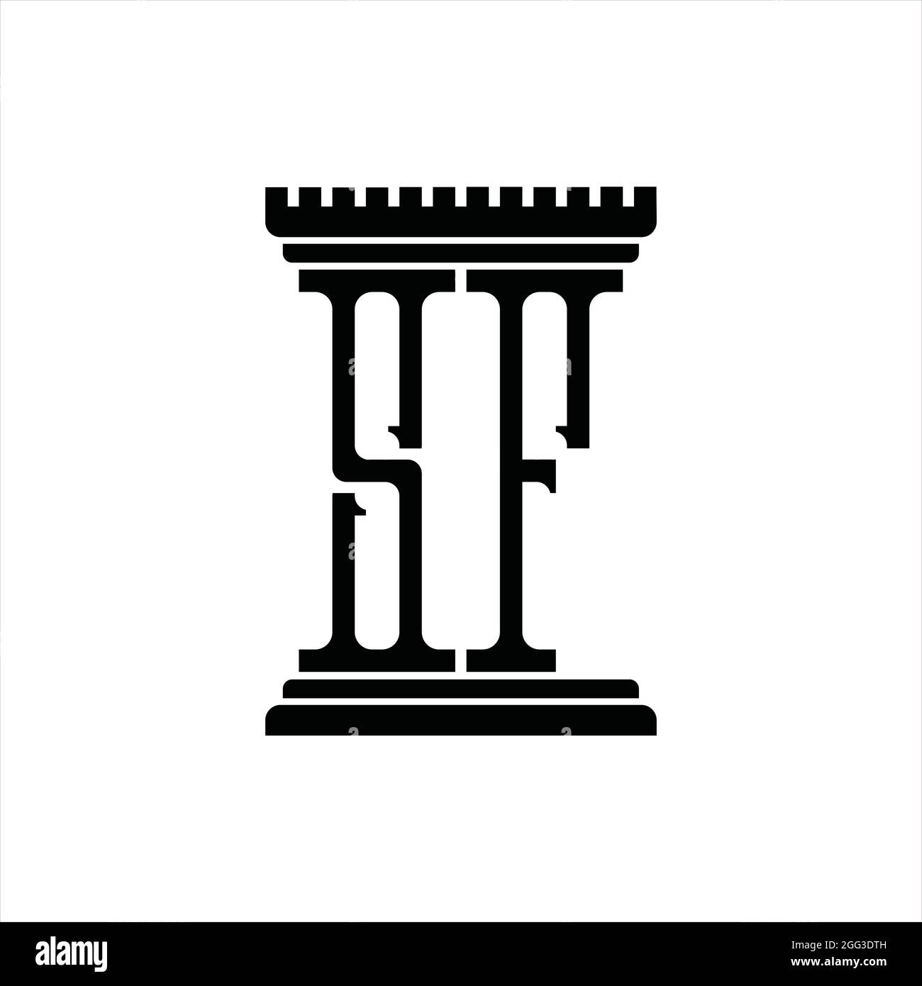 SF Logo monogram abstract speed technology blackground design template ...
