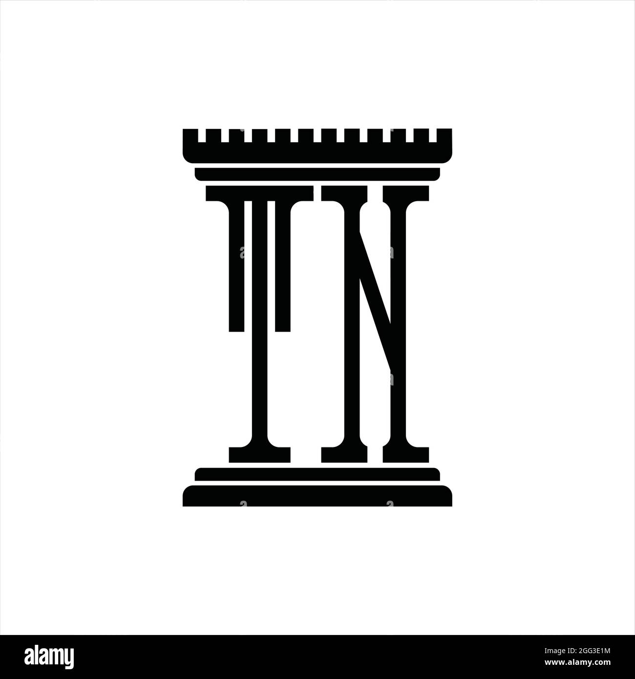 TN Logo monogram abstract speed technology blackground design template ...