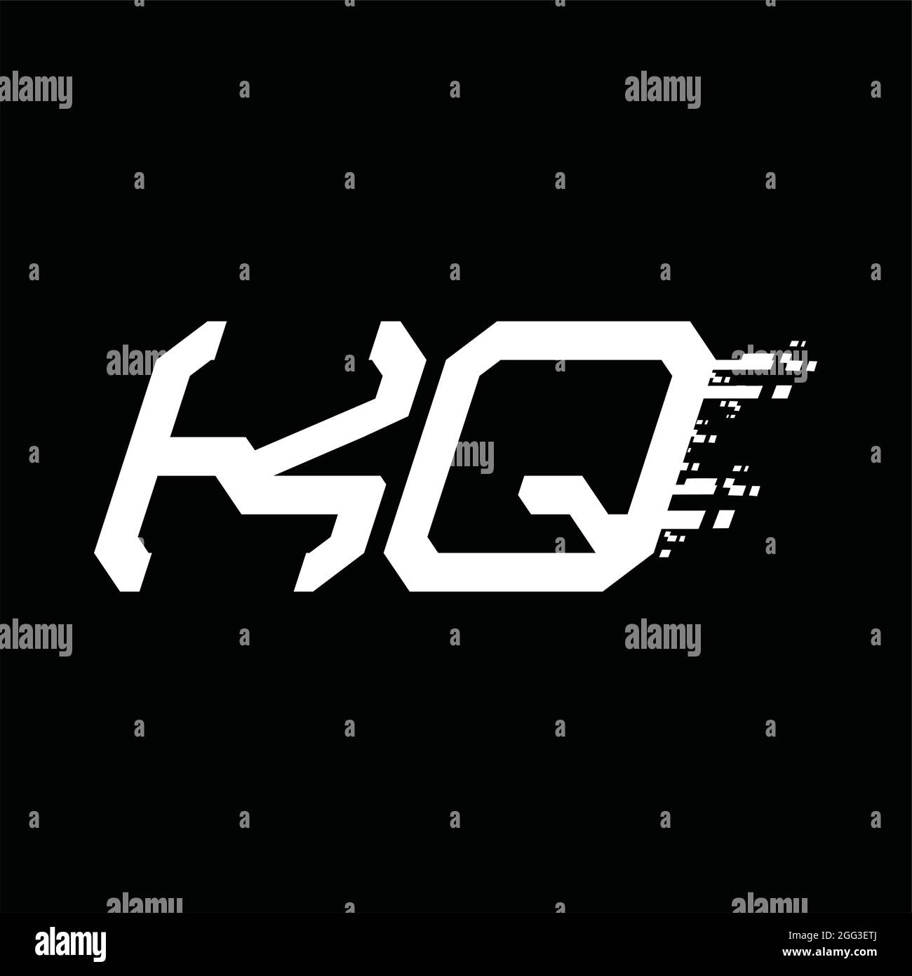 KQ Logo monogram abstract speed technology blackground design template ... KQ Logo monogram abstract speed technology blackground design template ...