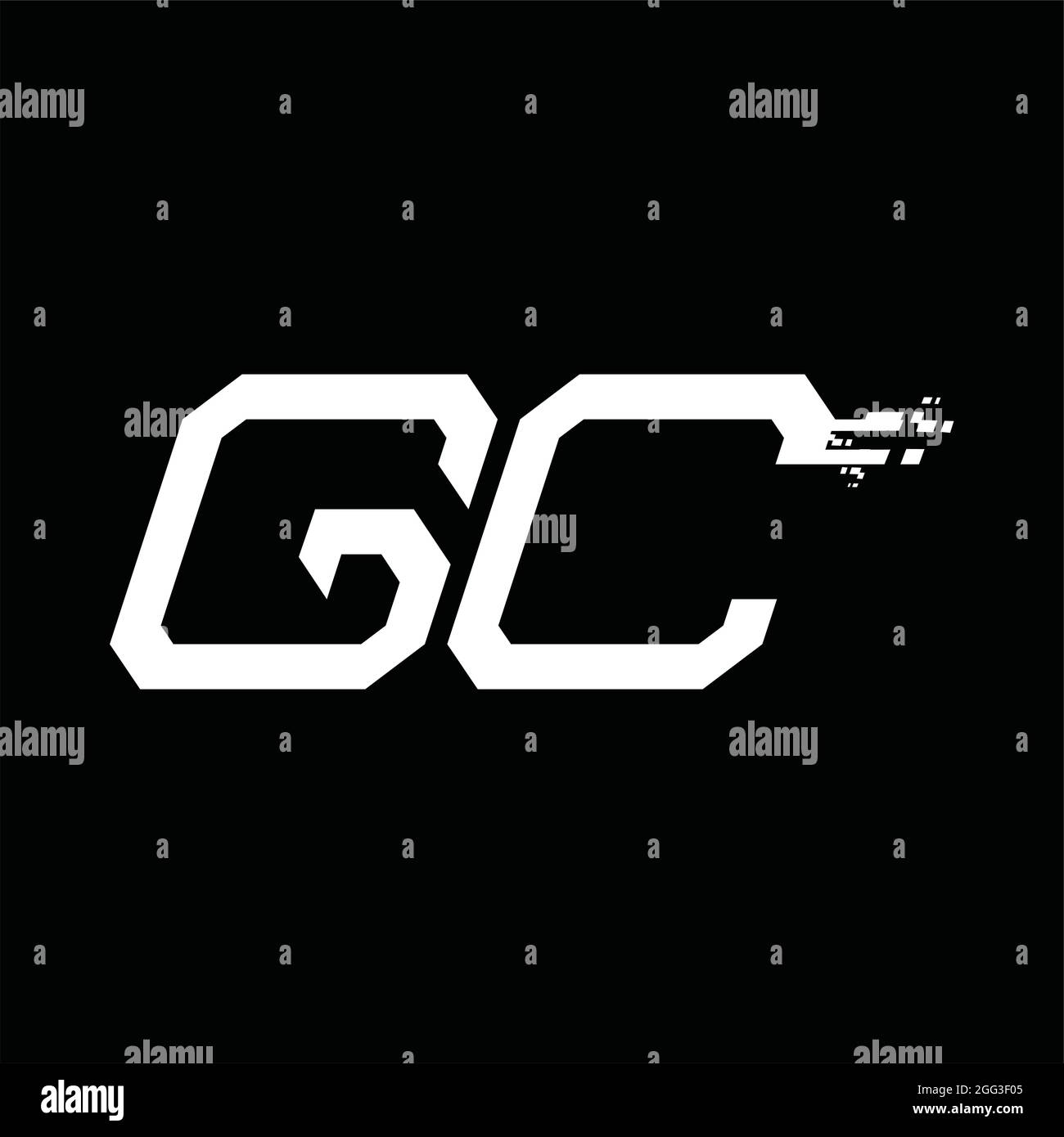 GC Logo monogram abstract speed technology blackground design template ...
