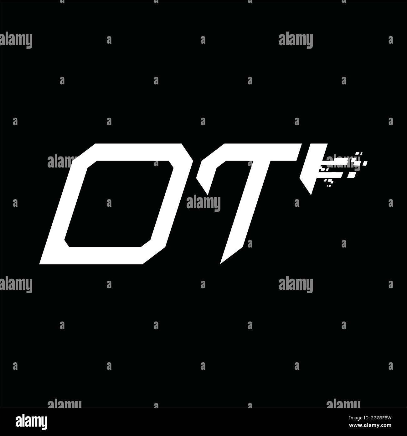 DT Logo monogram abstract speed technology blackground design template ...