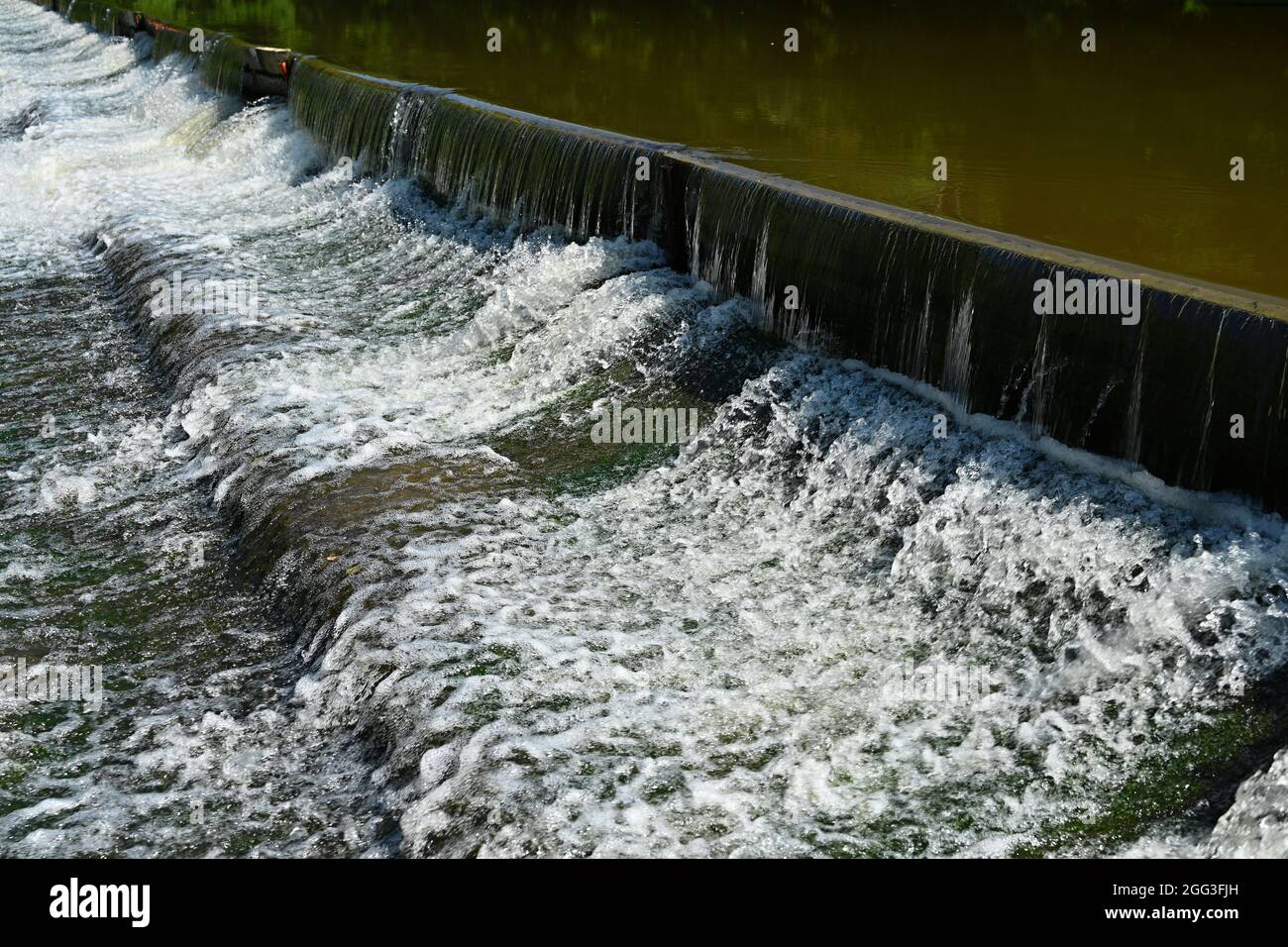 Sluice on the river. Beautiful outdoor nature with running water Stock ...
