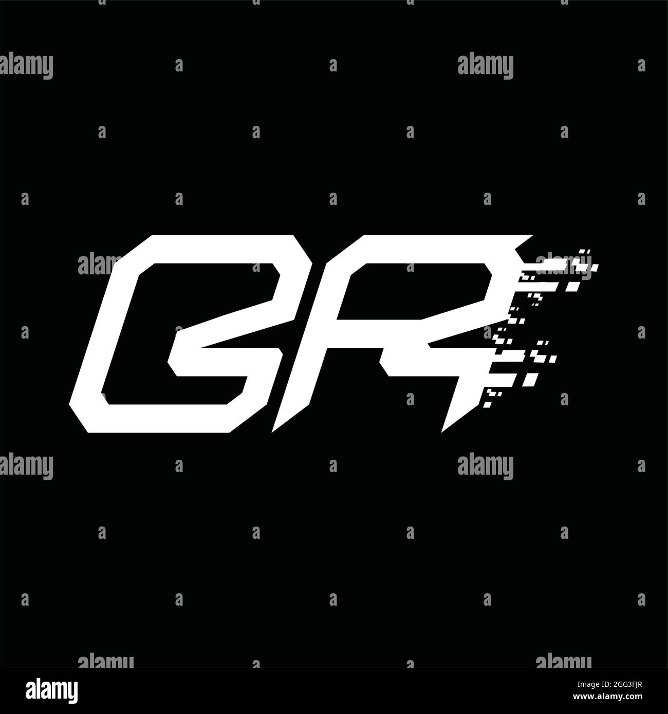 BR Logo monogram abstract speed technology blackground design template ...